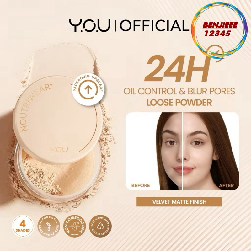 Jual YOU Noutriwear+ Airy Fit Loose Powder Nourishing Oil control tahan ...