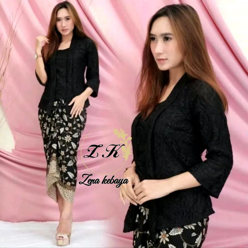Jual Kebaya Kutubaru Brokat Set Rok Lilit Baju Kebaya Wisuda Kebaya Modern Kartini Atasan Kebaya ...