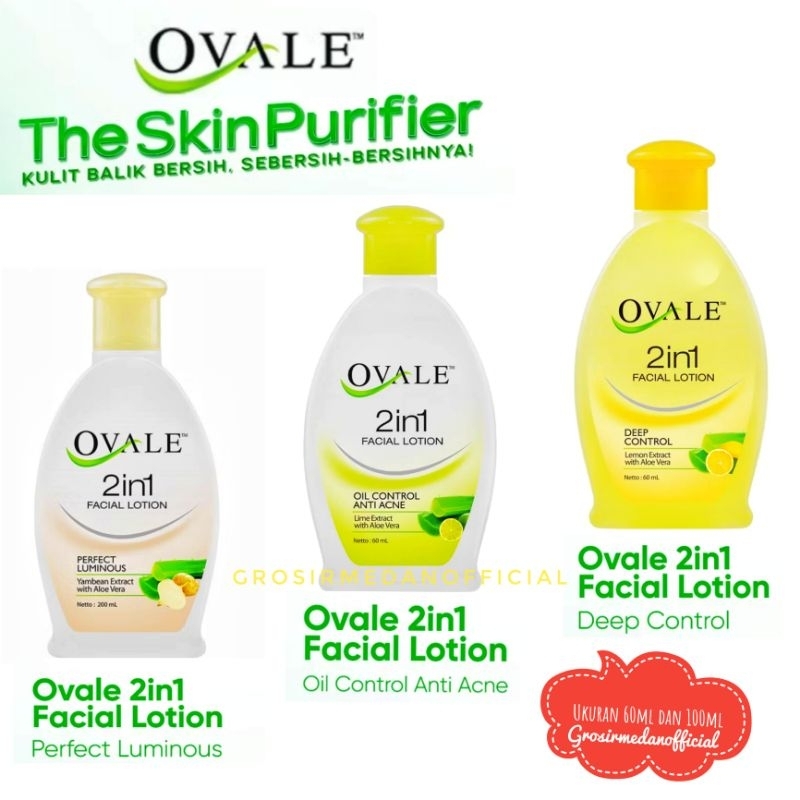 Jual OVALE FACE LOTION 60ML DAN 100ML - MEMBERSIHKAN KOTORAN DAN SISA ...