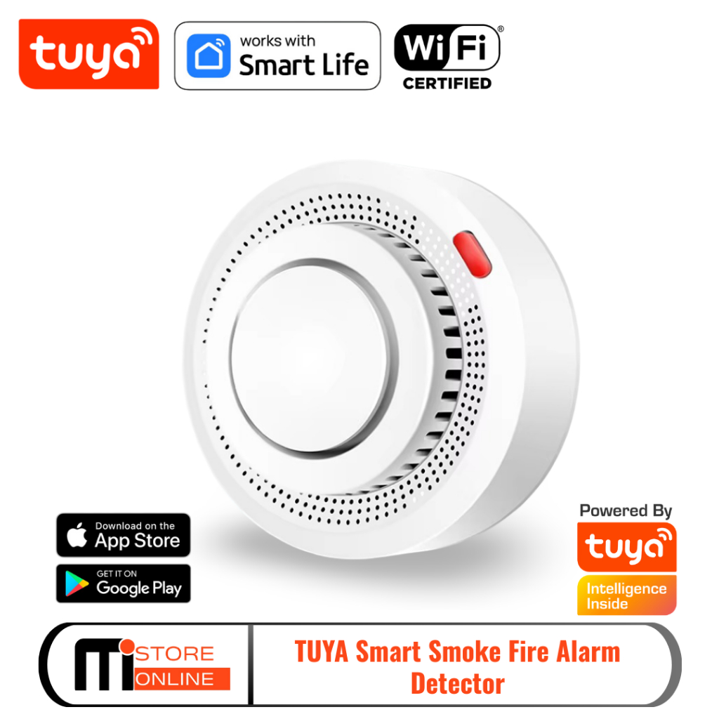Jual TUYA Smart Smoke Fire Alarm Detector Deteksi Sensor Asap Api ...