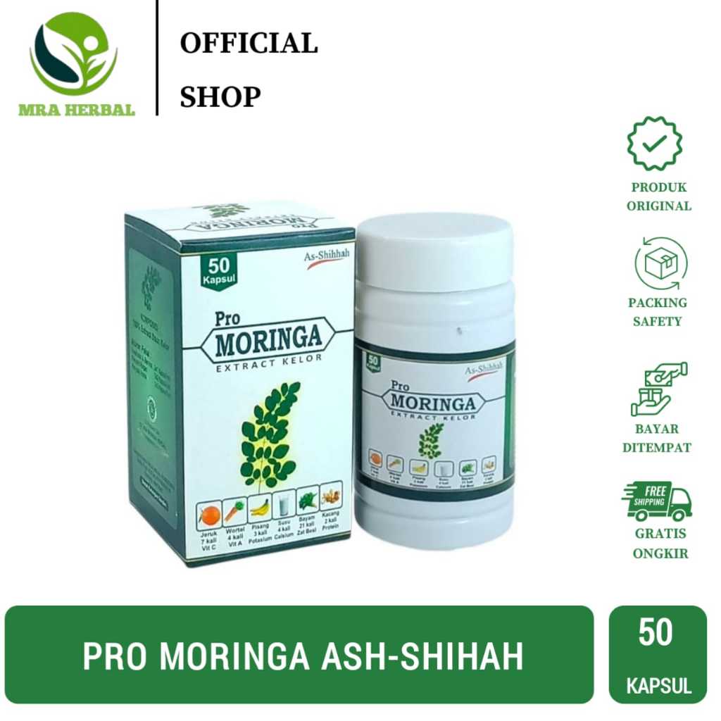 Jual Pro Moringa Ashi-Shihah | Kapsul Ekstrak Daun Kelor Original | Pro ...