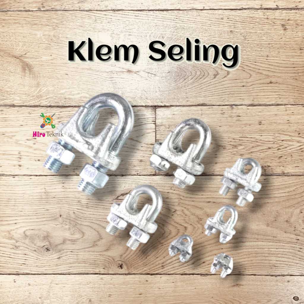 Jual Klem Seling Wire Clip Kuku Macan Clamp Kawat Baja Sling | Shopee ...