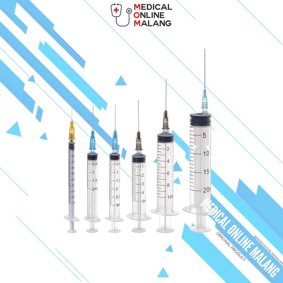 Jual DISPOSABLE SYRINGE 3 CC / SUNTIKAN ONEMED 3 CC / SPUIT ONEMED 3 CC | Shopee Indonesia