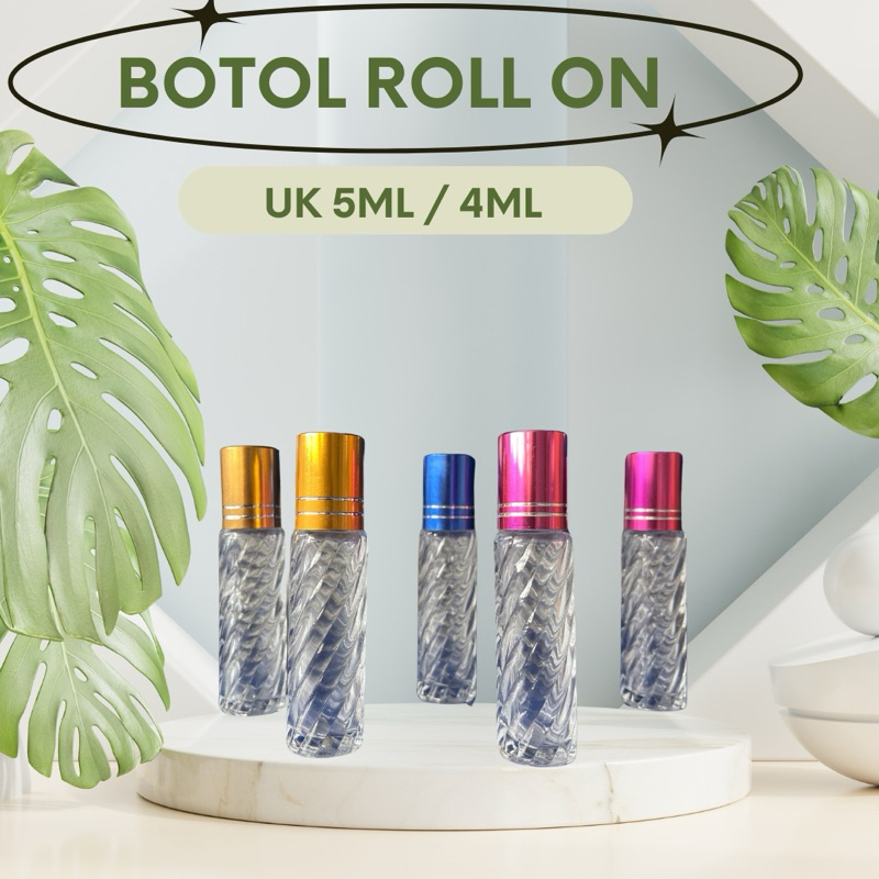 Jual BOTOL PARFUM ROLL ON UKURAN 4ML , 5ML & 10 ML-TUTUP RANDOM ( bisa ...