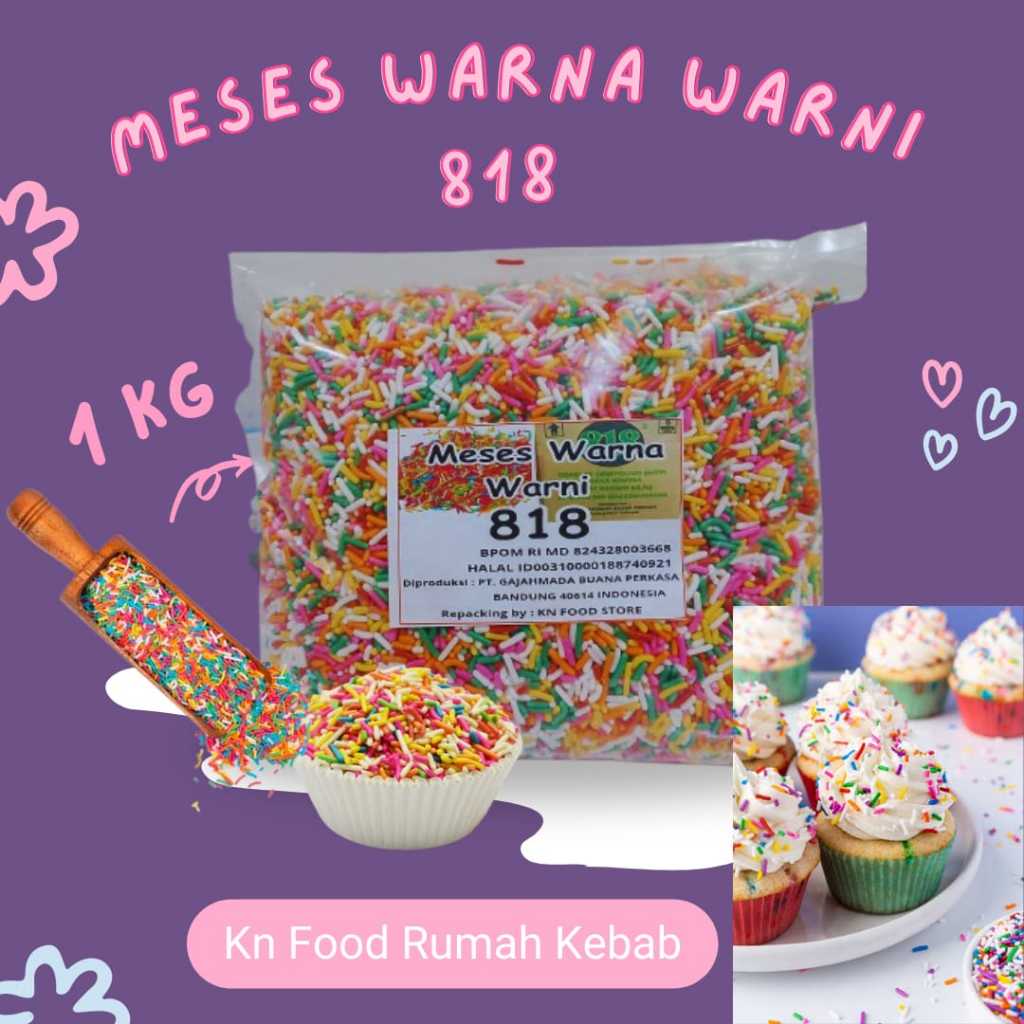 Jual meises rainbow 1kg || repack meses 1kg warna warni | Shopee Indonesia