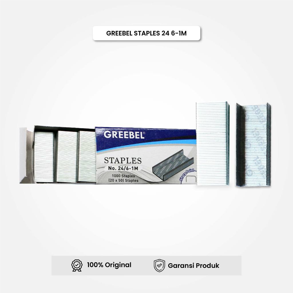 Jual Greebel Isi Staples 24 / 6-1M / Isi Stapler / Isi Jepretan / Isi ...