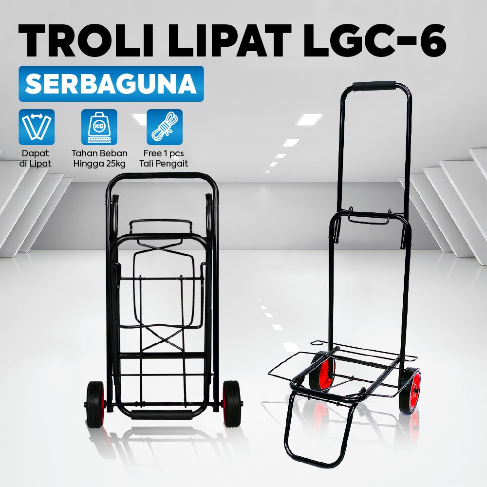 Jual Troli Lipat Besi Troli Galon Trolley Portable Free Tali Troli ...