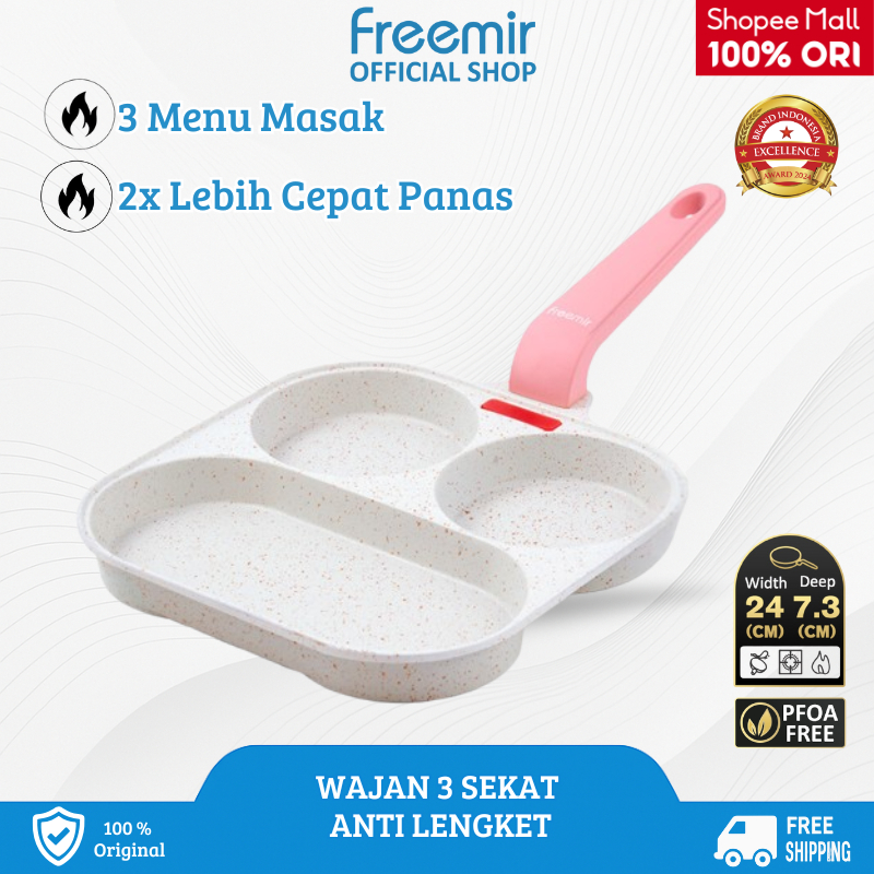 Jual Special freemir Sakura Series Wajan Sekat 3in1 Breakfast Pan 19cm ...