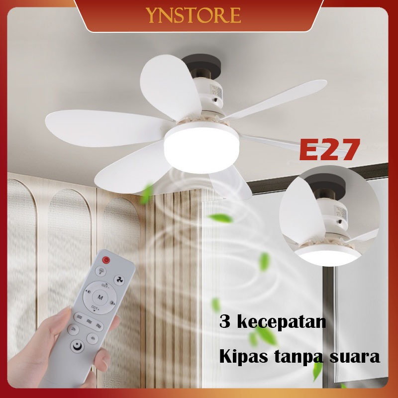Jual E27 Kipas Angin Plafon Lampu 2in1 Lampu Kipas Langit-langit Multifungsi Lampu Kipas Remote ...