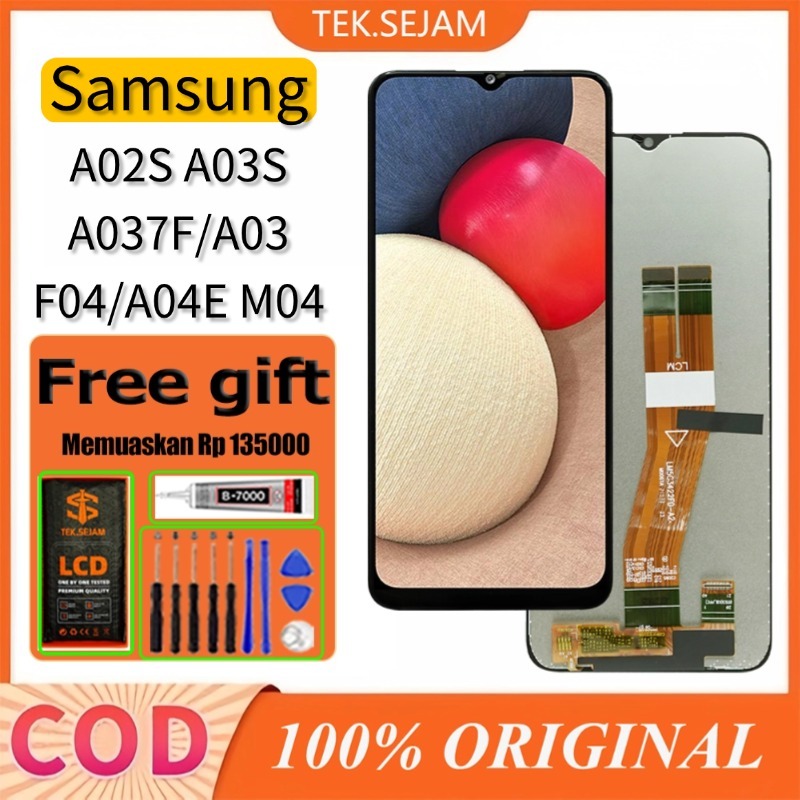 Jual LCD Samsung A02S / A03S / A037F / A03 / F04 / A04E / M04 Original Fullset asli ori ...