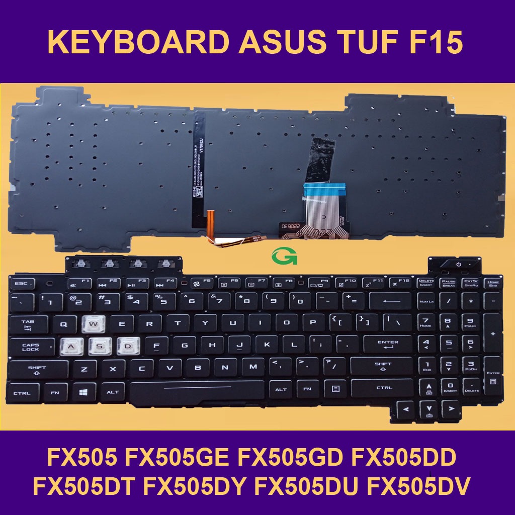 Jual Keyboard Asus TUF F15 A15 FX505 FX505G FX505D FX505GE FX505GD ...