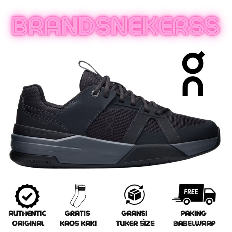 Jual SEPATU TENNIS ON CLOUD THE ROGER CLUBHOUSE PRO BLACK ECLIPSE ...