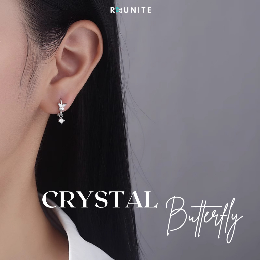 Jual Reunite Jewelry - Anting Wanita Perak S925 - Crystal Butterfly ...