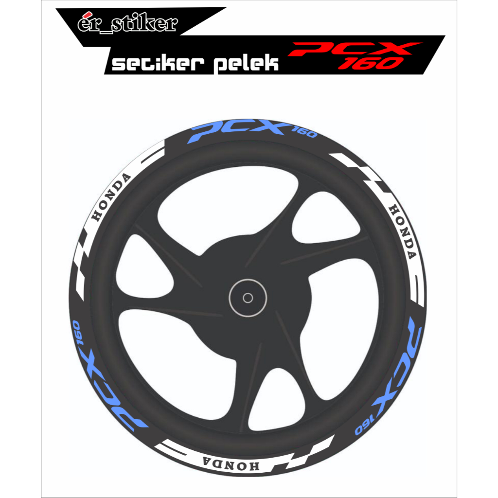 Jual stiker pelek pcx 160, lis velg pcx 160. stiker keren pcx160 ...