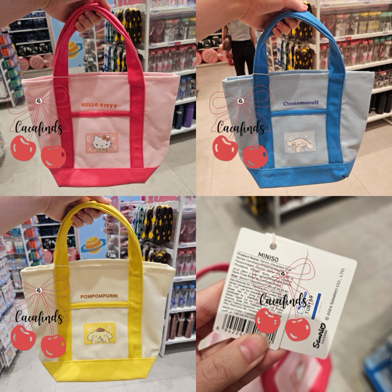 Jual MINISO x Sanrio‼️Tas Tote Bag Canvas / Fruit Shopping Bag Sanrio ...