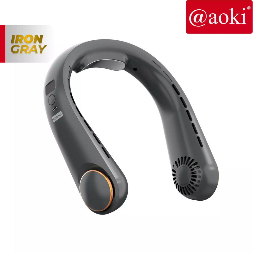 Jual AOKI Kipas Leher Tanpa Baling-Baling Neck Fan Ultra Chill Digital Pro – 5 Kecepatan, USB ...