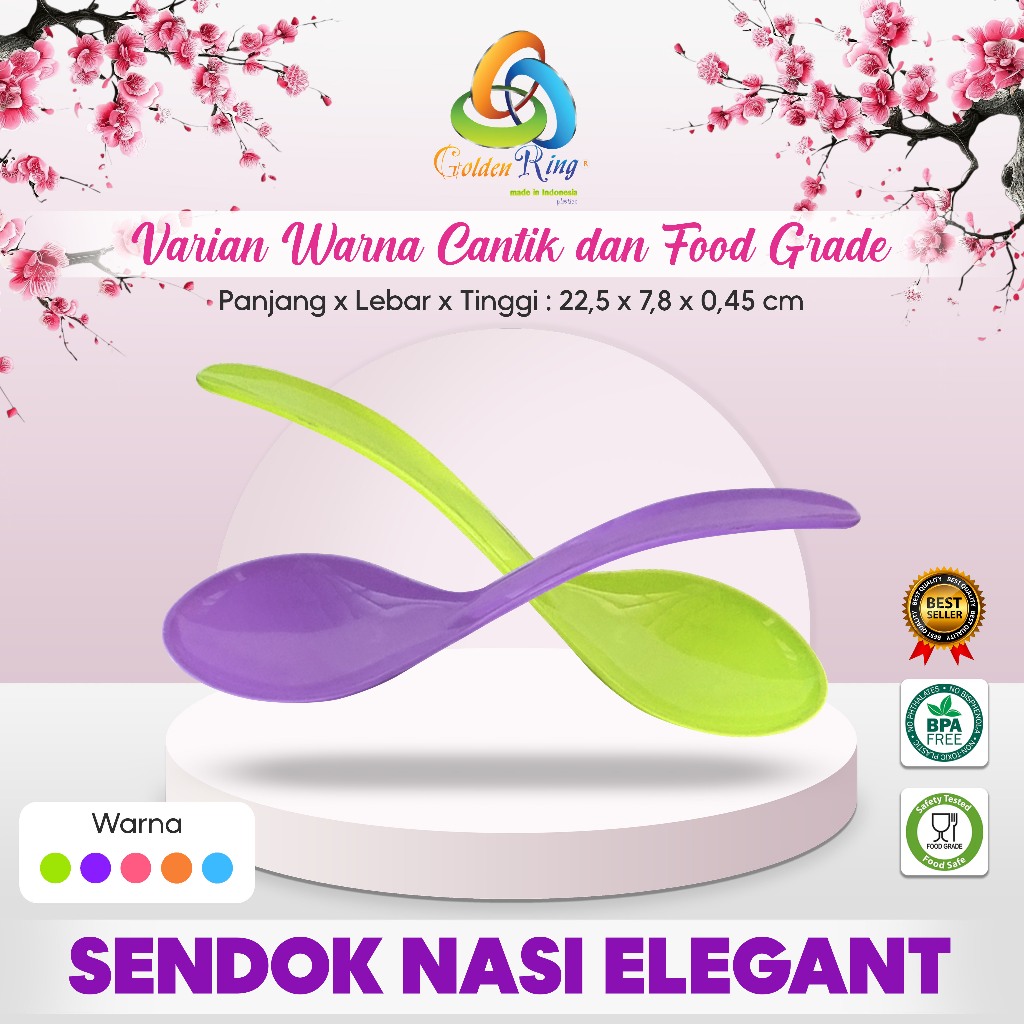 Jual (3 PCS) Sendok Nasi Elegant/ Entong Nasi/ Sendok Nasi Plastik ...