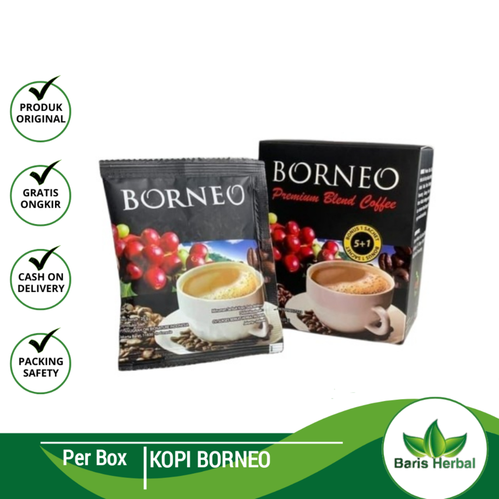 Jual Kopi Borneo | Kopi Herbal Alami Per Box isi 5 Sachet | Shopee ...