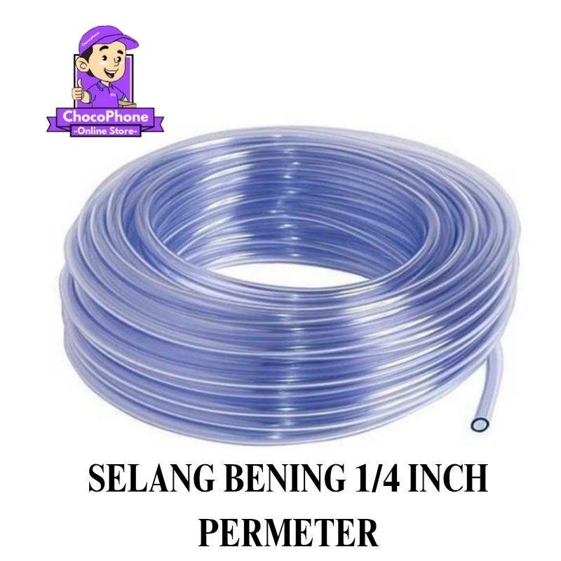Jual Selang Bening Aerator 1/4 inch Selang Air Waterpass Elastis ...