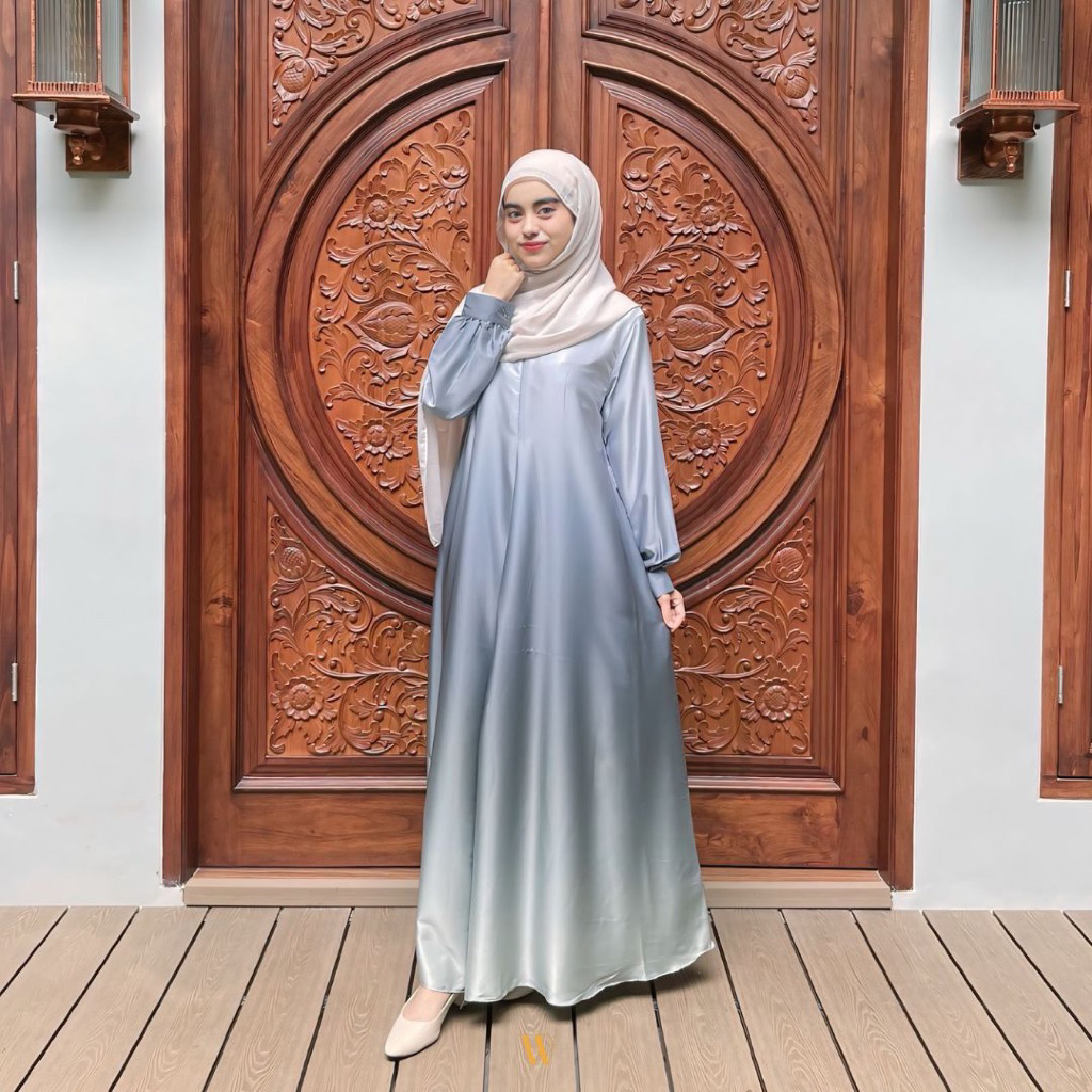 Jual Widodari Ruuvi Dress | Cuci Gudang Abaya Silk Gradasi - Gamis ...