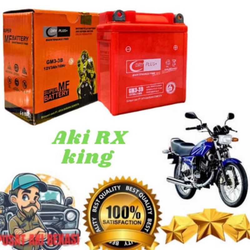 Jual AKI RX KING.NINJA 150R DRYPLUS GM3B 3 AMPERE | Shopee Indonesia