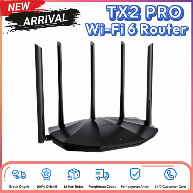 Jual Tenda TX2 PRO 4 Port Dual Band MU-MIMO Gigabit Wi-Fi 6 Home Router | Shopee Indonesia