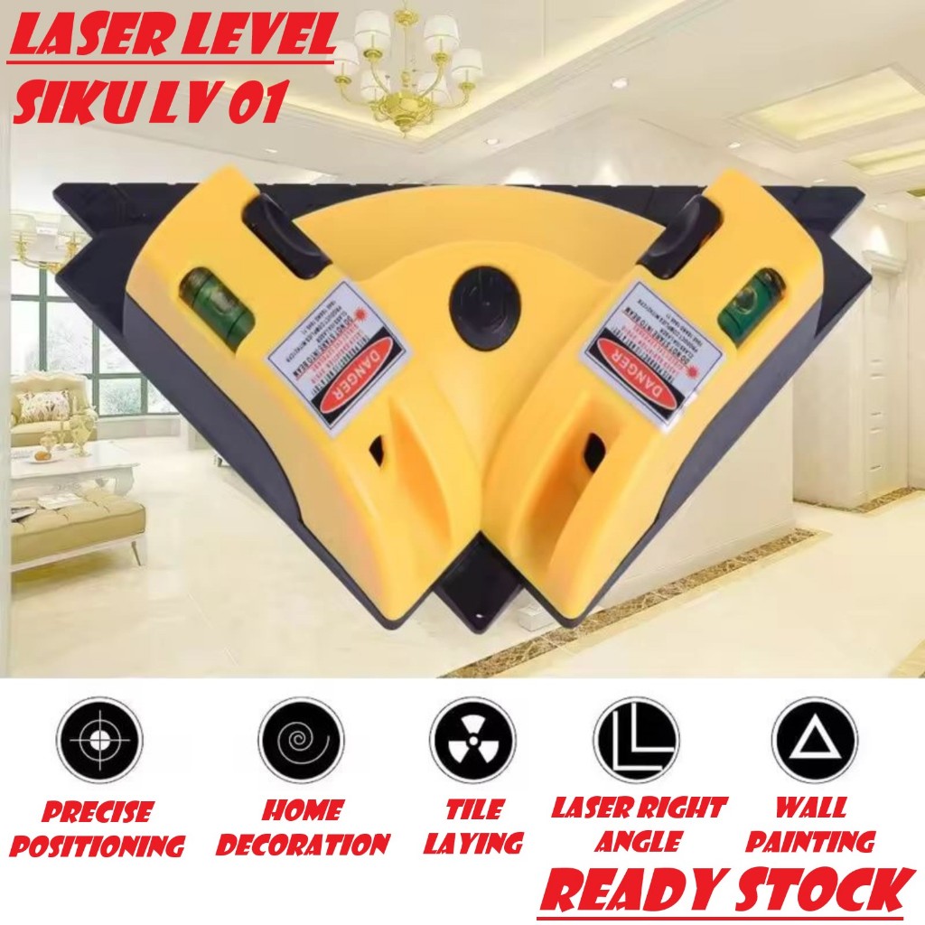 Jual Laser Siku Sudut Leveling 90 Derajat Laser LV01 Alat Ukur Siku ...