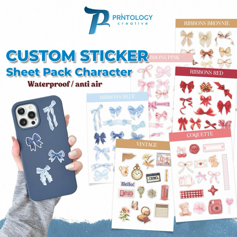 Jual CETAK STICKER SHEET A6 STICKER DECO PLANNER COQUETTE STICKER ...