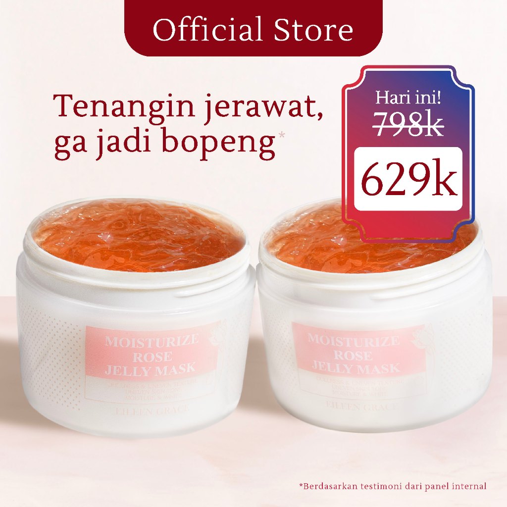 Jual EILEEN GRACE - Moisturize Rose Jelly Mask 300 ml x2 | Masker ...
