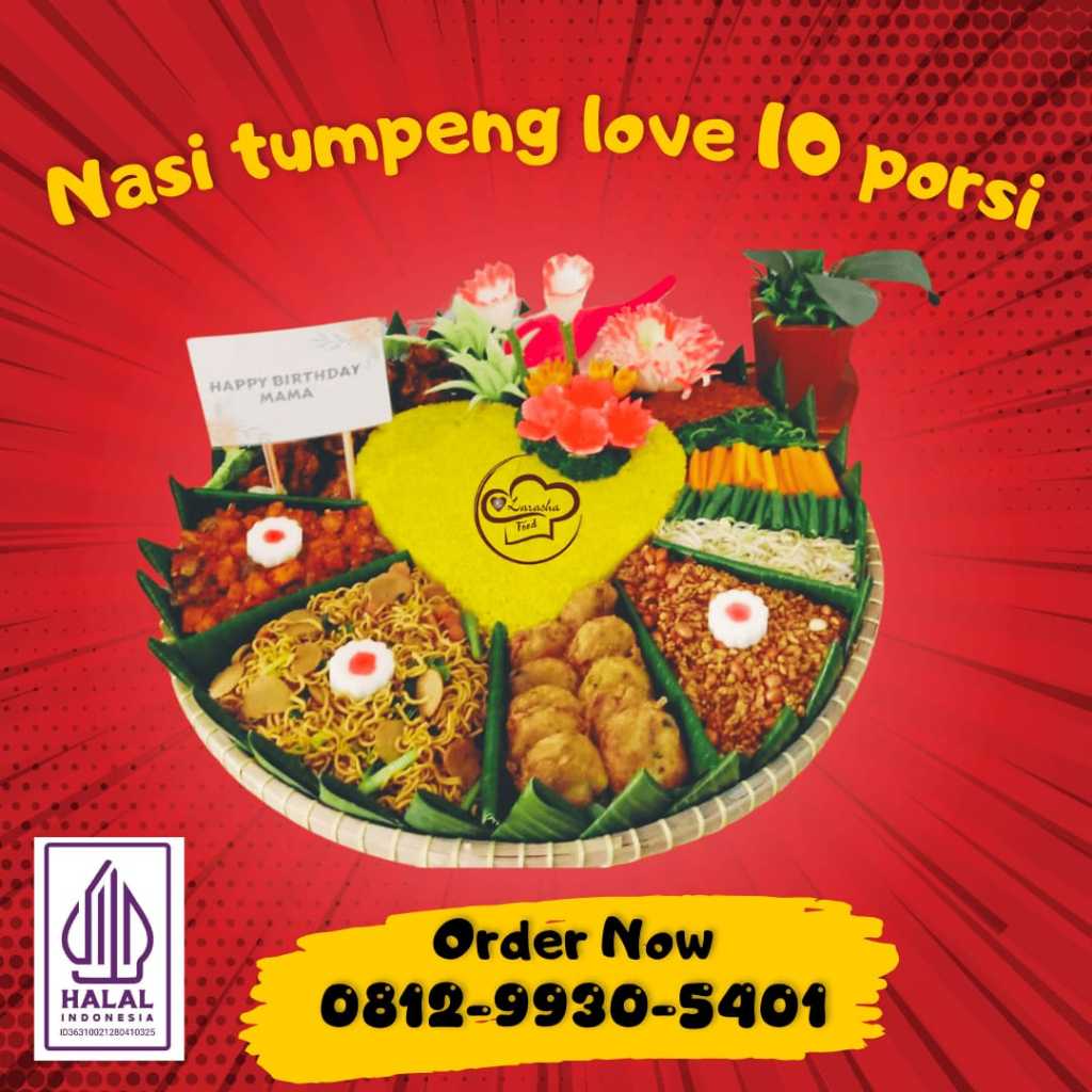 Jual Jual Tumpeng Love nasi kuning 10 porsi/Nasi Tumpeng Ayam Bakar/Tumpeng Ayam Goreng Enak ...