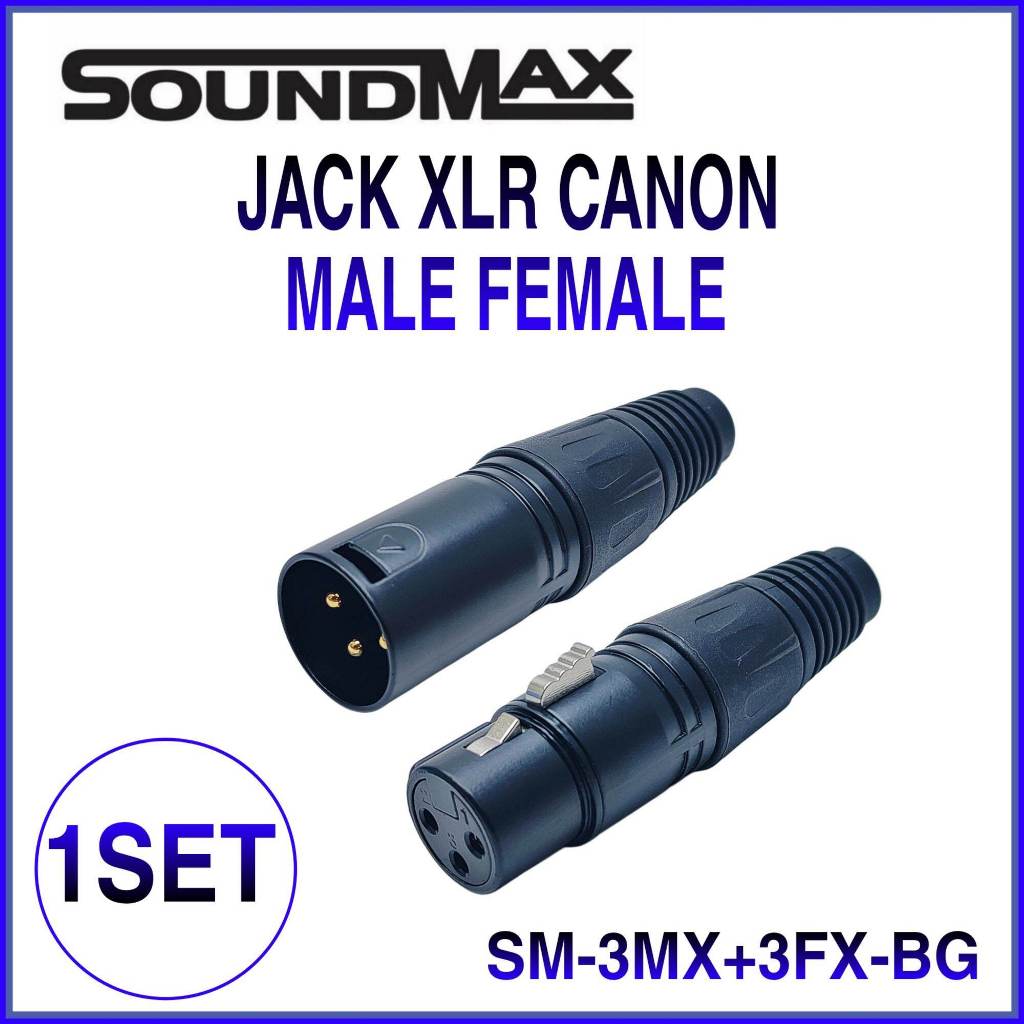 Jual Paket Konektor Mic XLR Male + Female SOUNDMAX JACK SM-3MX SOCKET ...