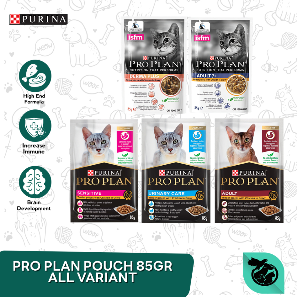 Jual Makanan Kucing Basah Pro Plan Wet Food Cat Food ProPlan Pouch ...
