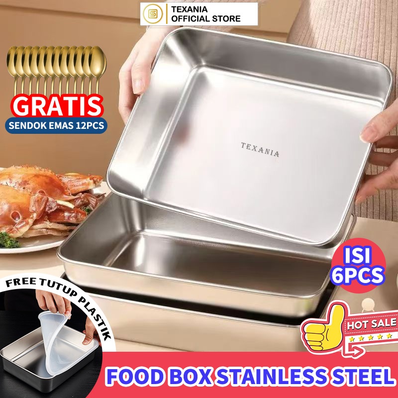Jual Termurah TEXANIA Food Box Stainless Steel Tempat Stainless Ada ...