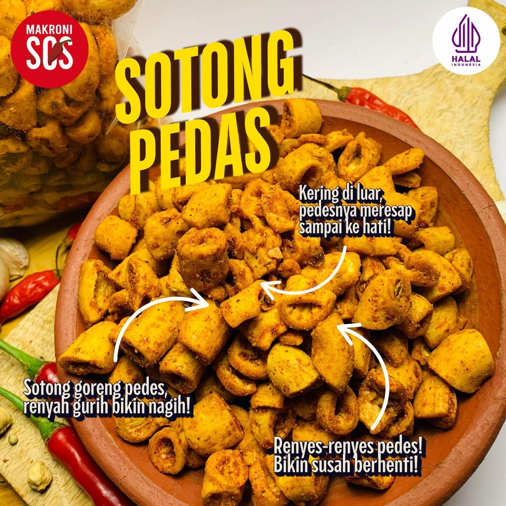 Jual 1KG | SOTONG GORENG PEDAS SNACK VIRAL RASA PEDAS KERUPUK SOTONG ...
