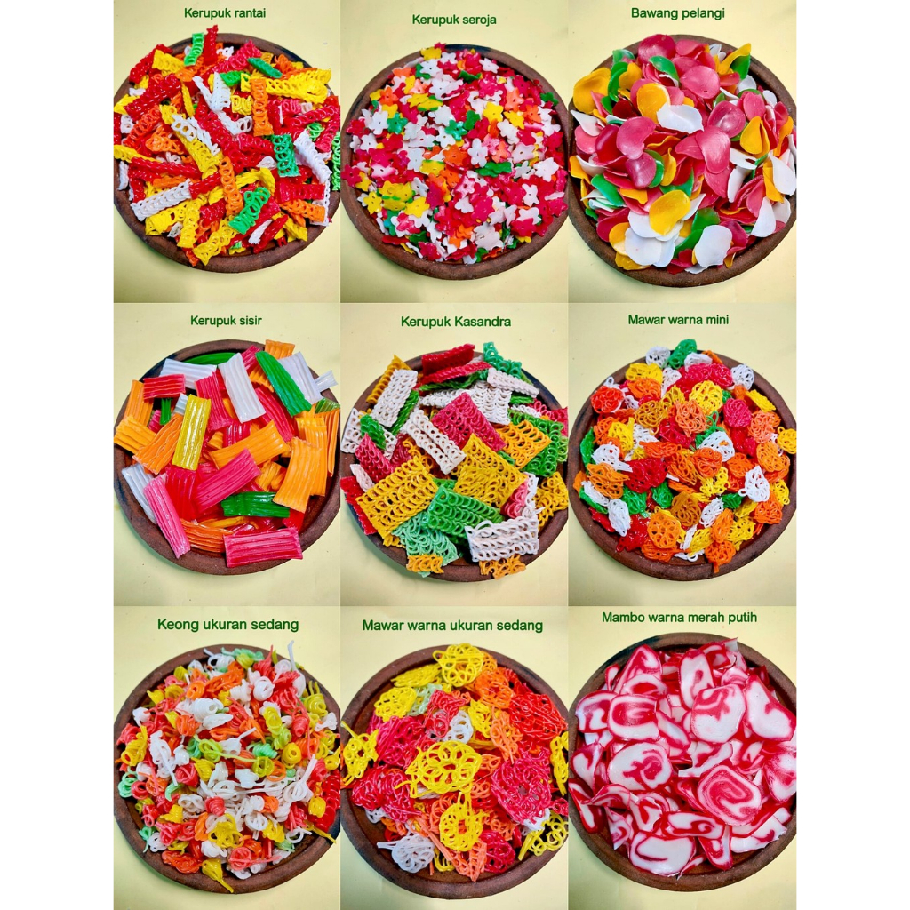 Jual Kerupuk seblak mentah berbagai macam bentuk, varian untuk ukuran ...