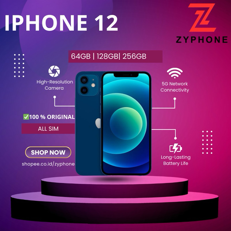 Jual ZPHONE 12 256GB/128GB/64GB ORIGINAL SECOND LIKE NEW | Shopee Indonesia