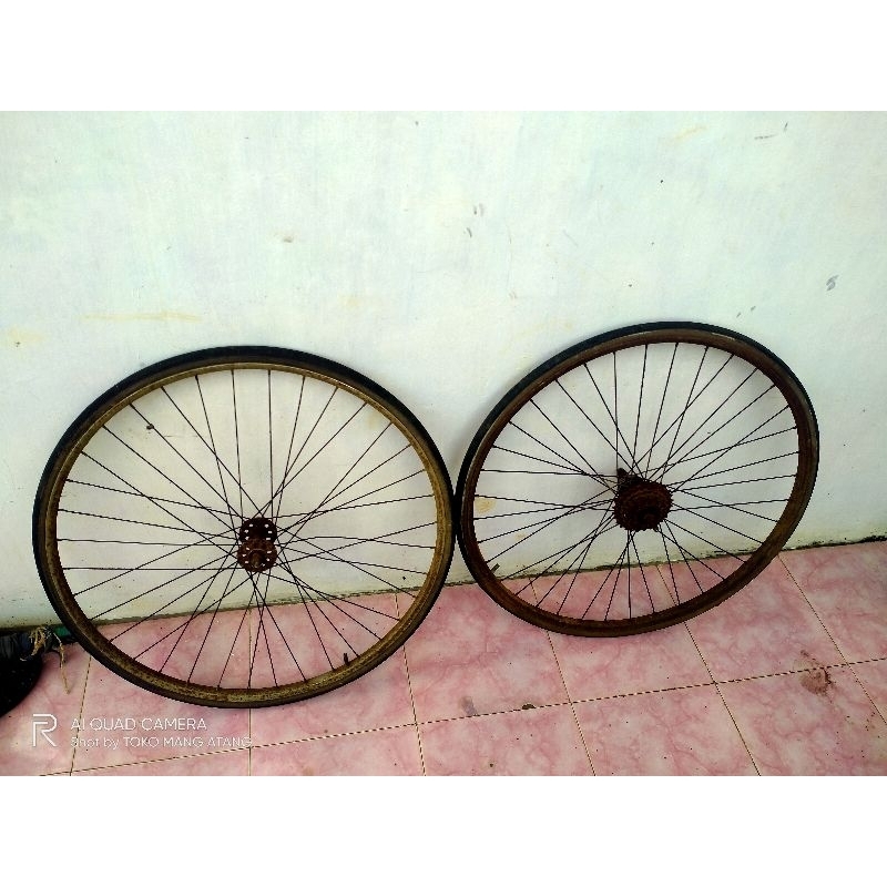 Jual Sepasang Wheelset Sepeda balap jadul ban 27 merk WANTONG COPOTAN ...