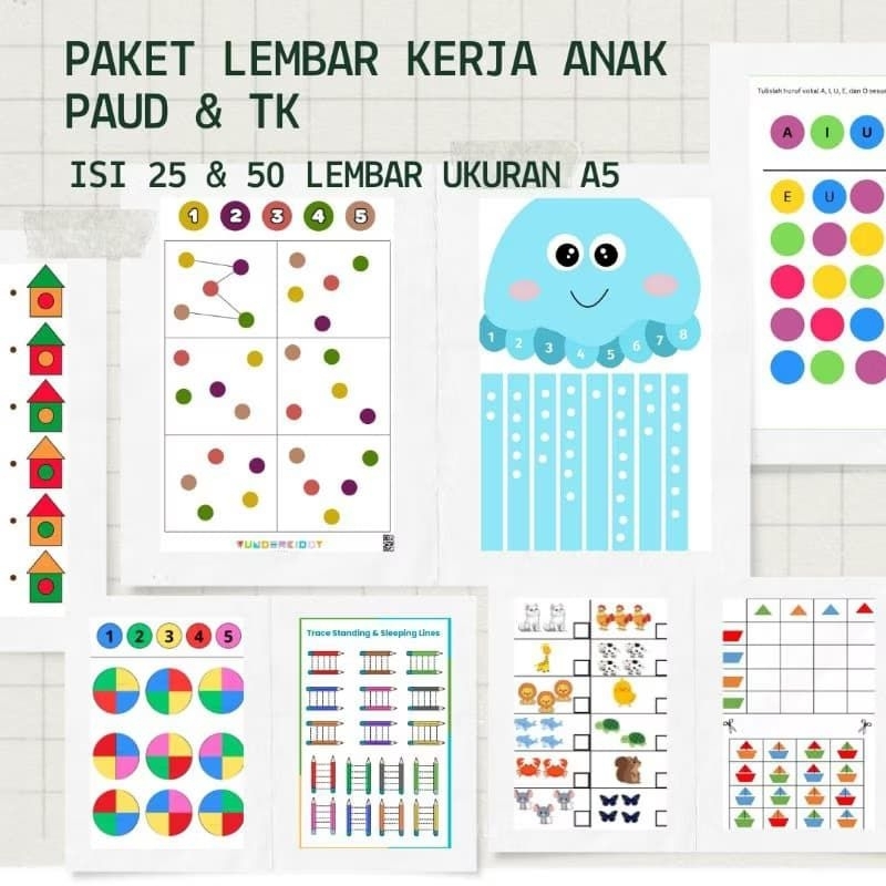 Jual GAEKOPEDIA || PAUD DAN TK 25/50 LEMBAR KERJA CODING BERHITUNG ...