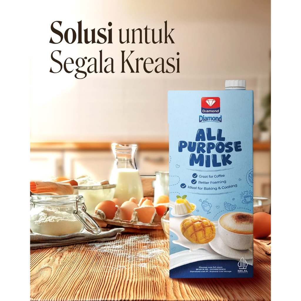Jual Susu diamond uht milk all purpose/evaporasi/pengganti santan 1 ...