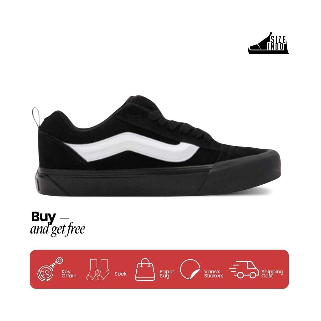 Jual Sepatu Knu Skool Classic Black Black White (BBW) | Shopee Indonesia