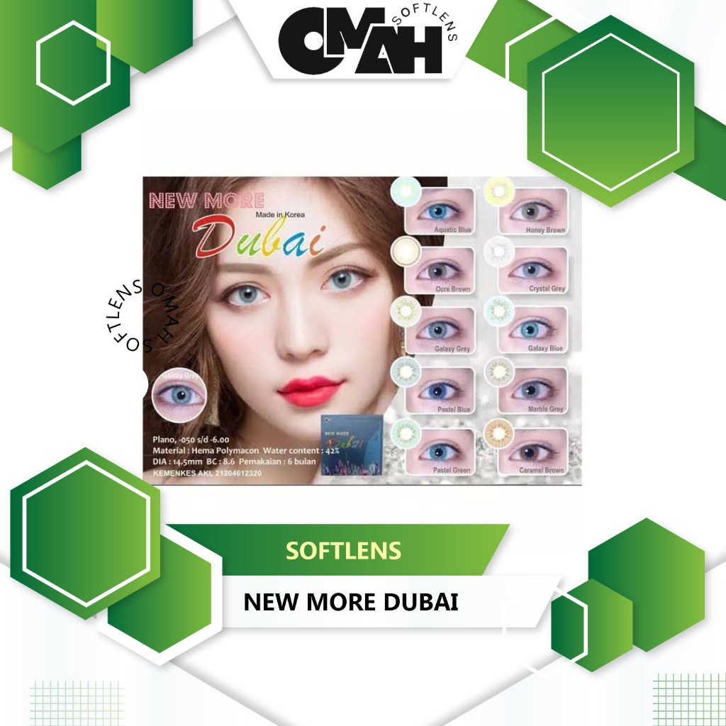 Jual Softlens NEW MORE DUBAI 14,5 MM Normal Dan Minus (-0.75 S/D -6.00 ...