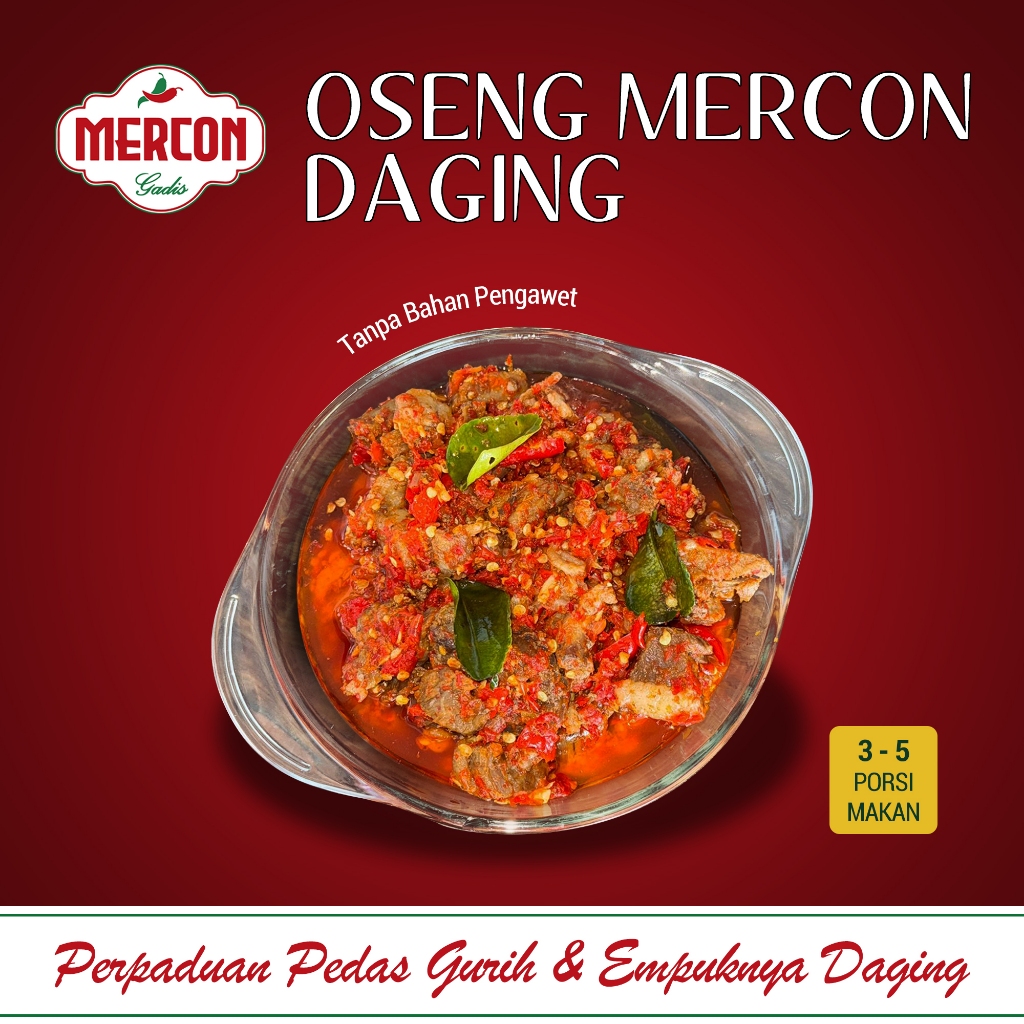 Jual Oseng Mercon Daging By Mercon Gadis - 250gr - Tanpa Bahan Pengawet ...