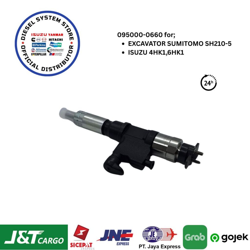 Jual Garansi 1 Bulan [095000-0660] Commonrail Injector Excavator ...