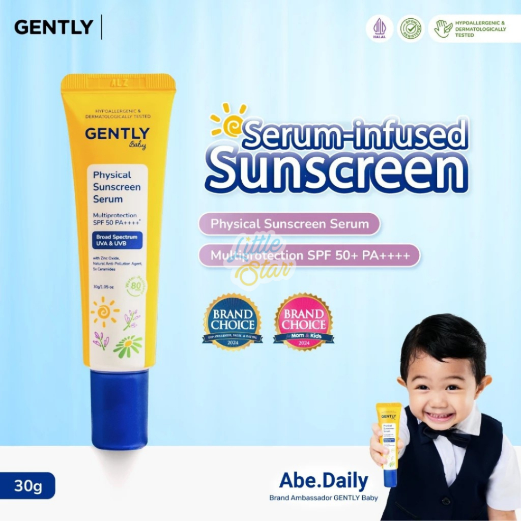 Jual Gently Baby Physical Sunscreen Serum Bayi Anak 30Gr SPF 50 PA+ ...