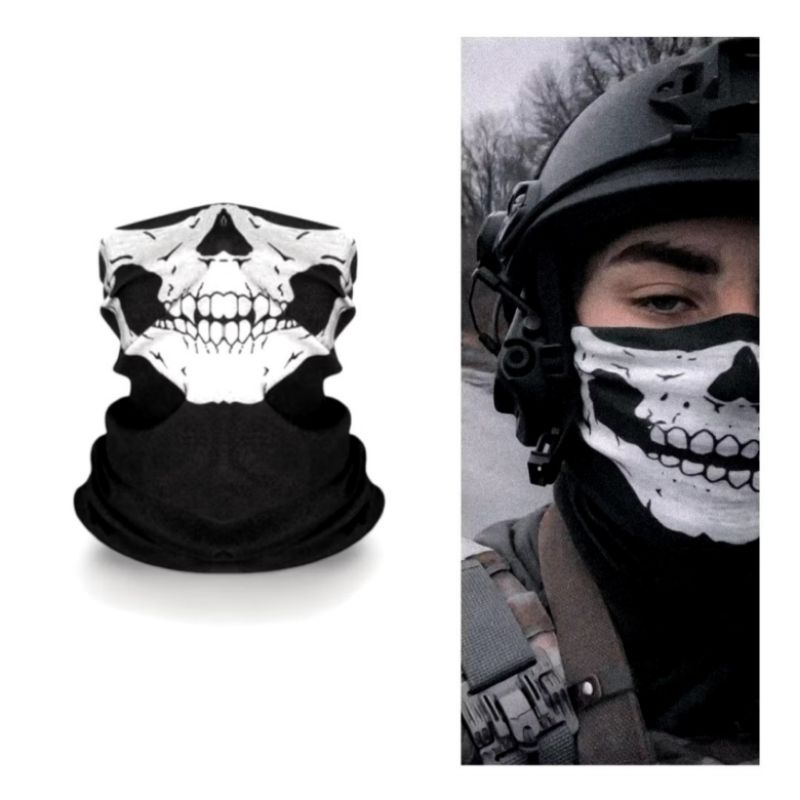 Jual buff tengkorak masker motor bandana multifungsi motif rahang ...