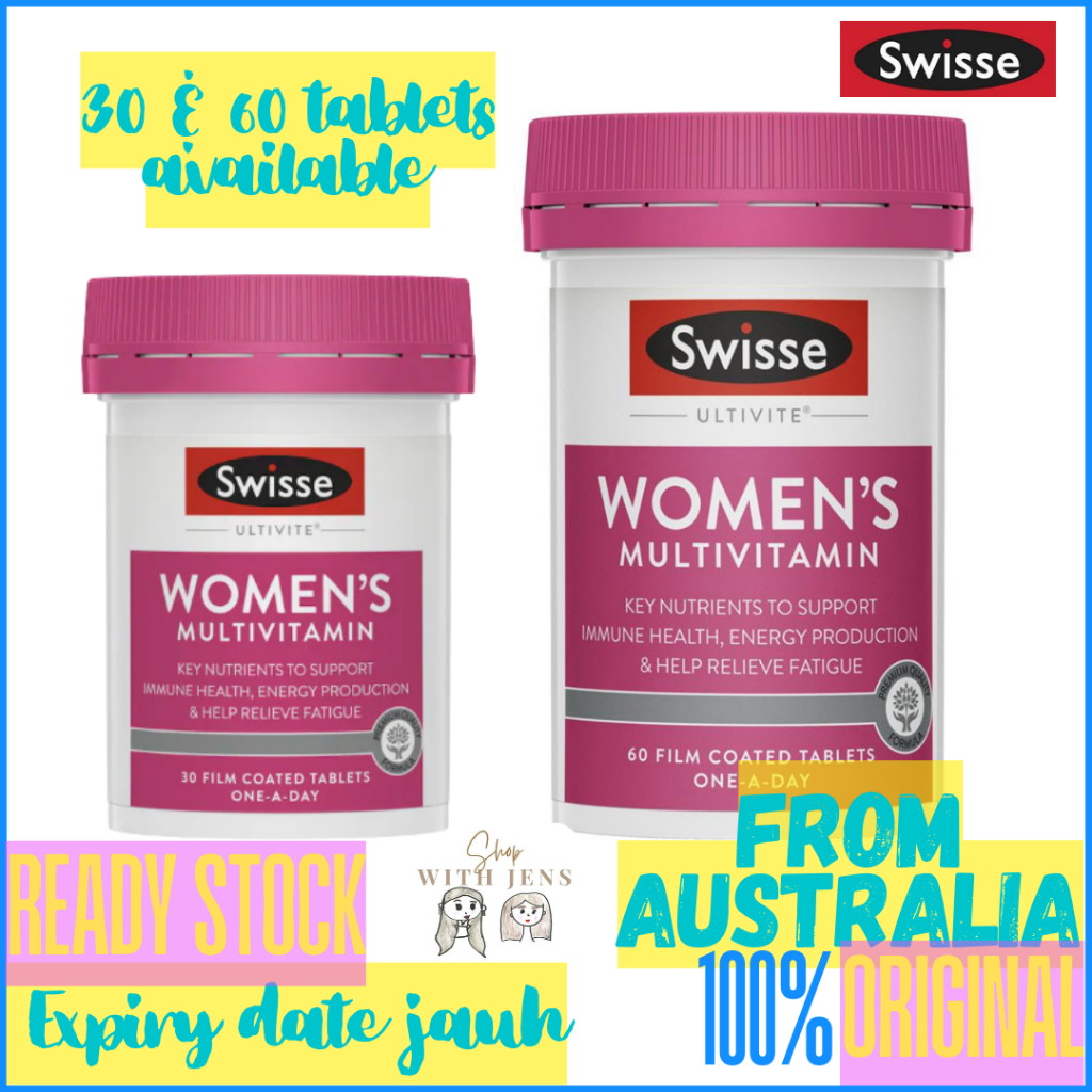 Jual Swisse Ultivite Women's Multivitamin 30 / 60 Tablets Multi Vitamin ...