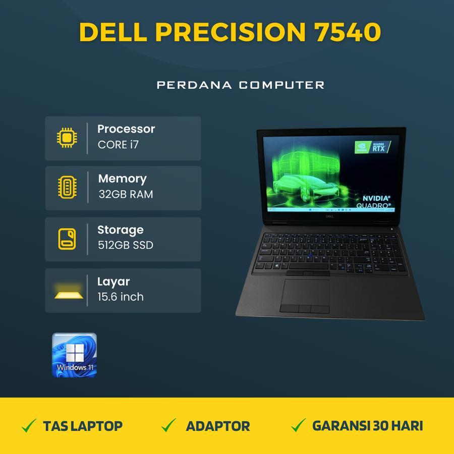 Jual Laptop DELL PRECISION 7540 Core i7 Gen 9 Ram 32GB Ssd 512GB NVIDIA ...