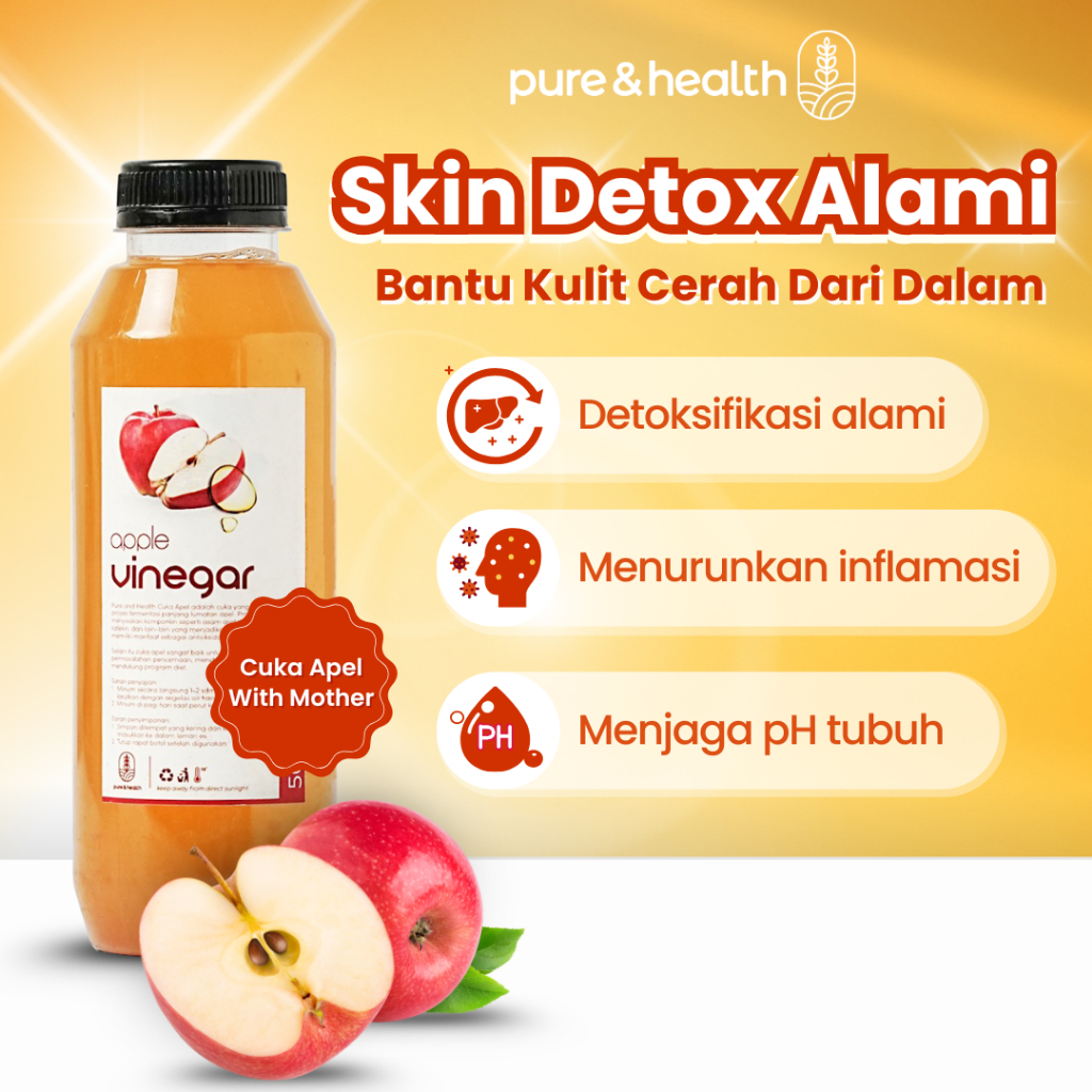 Jual PURE Cuka Apel 500 ml Pure and Health - Cerahkan Kulit Dari Dalam ...