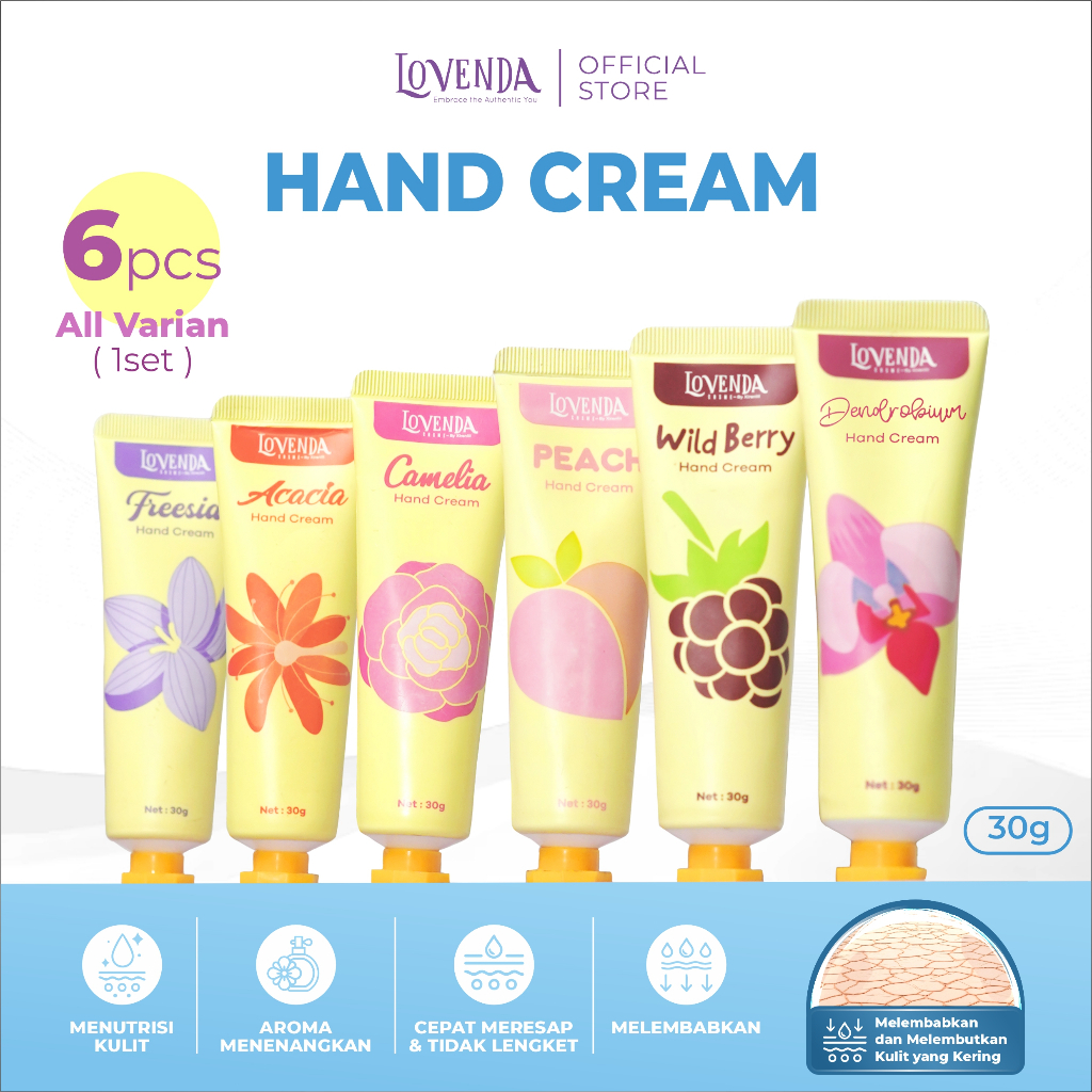 Jual Lovenda Hand Cream All Varian 6pcs - Hand Cream | Hydrating ...