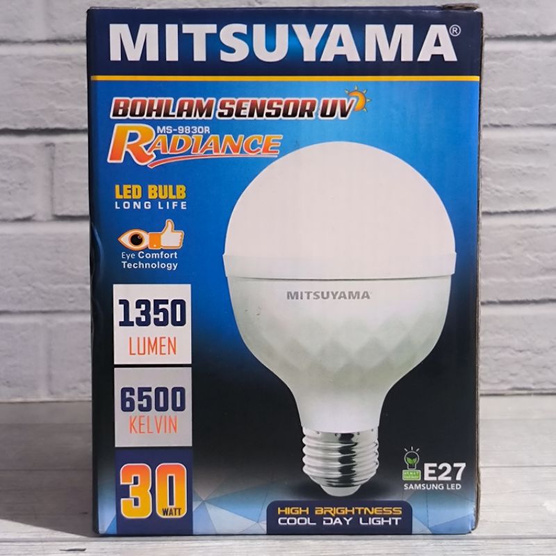 Jual MITSUYAMA RADIANCE LAMPU LED SENSOR CAHAYA 9W 12W 20W 30W 40 WATT PUTIH / KUNING SNI BAGUS ...